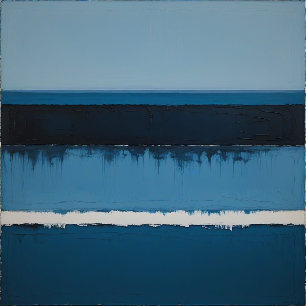 Surreal Minimalist Oceanscapes Inspired by Rothko - AI Art