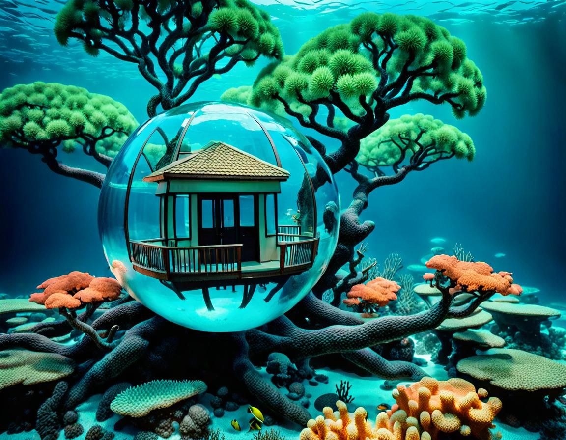 The Underwater Treehouse Reef - AI Generated Artwork - NightCafe Creator
