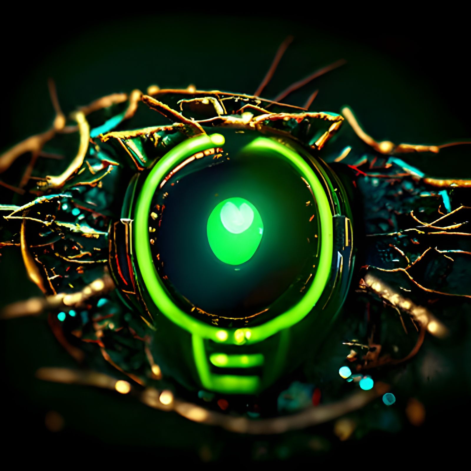 One green neon - AI Generated Artwork - NightCafe Creator
