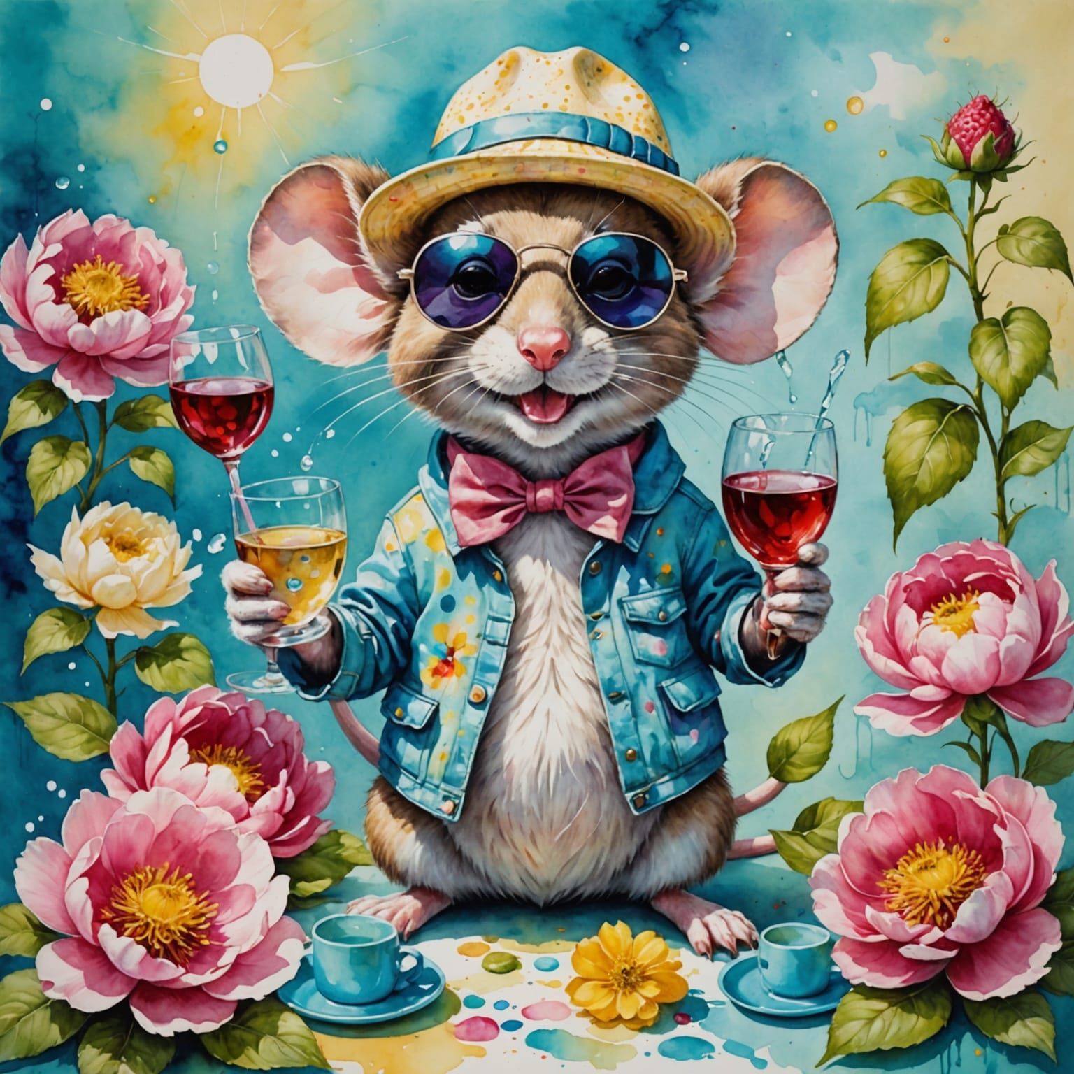 airbrush dadaism pastel colors watercolor painting, airbrushed of a ...