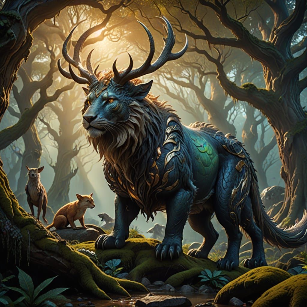 fantasy mythological beasts - Ethereal Beasts in a Mystical ...