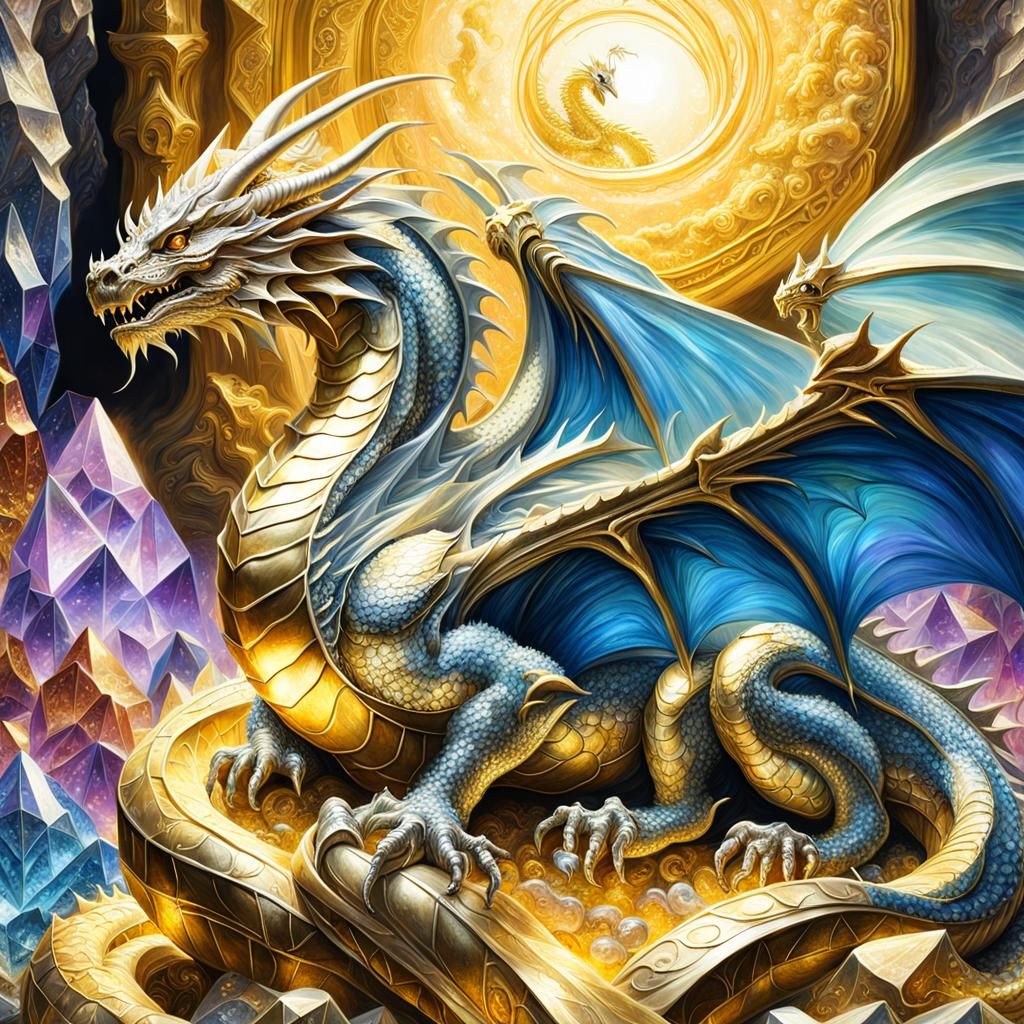 Shiny dragon - AI Generated Artwork - NightCafe Creator