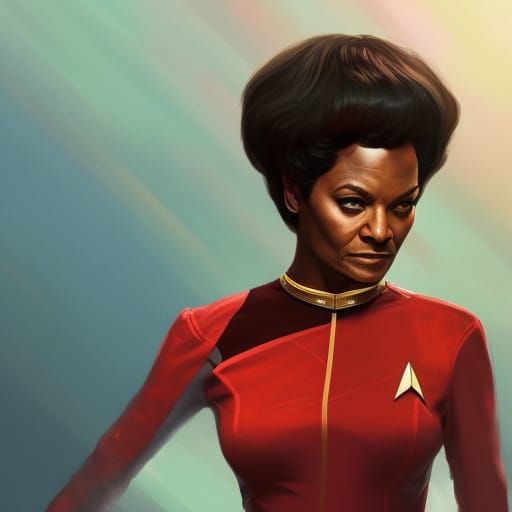 Nichelle Nichols Mixed With Zoey Saldana As Lt Uhura From Star Trek Ai Generated Artwork