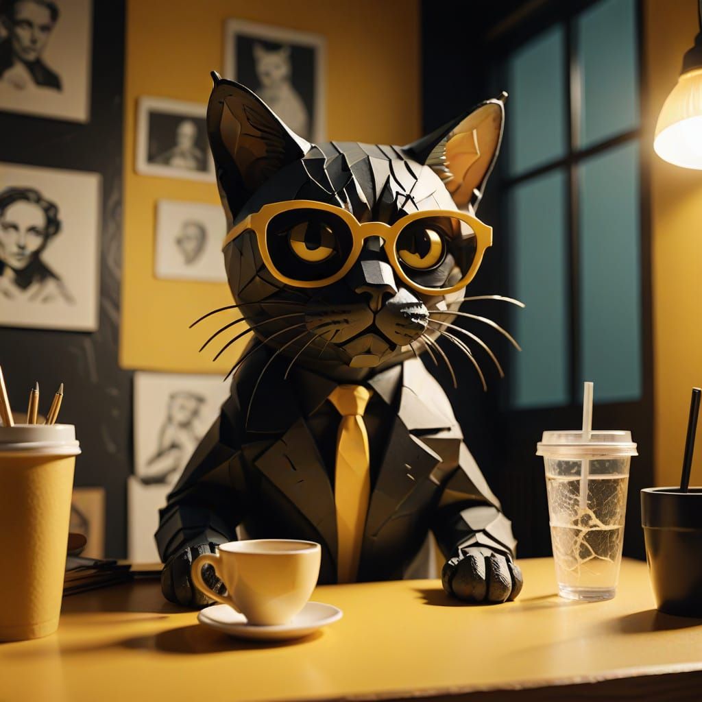 Vibrant Cubist Sandwich with a Face - AI Art