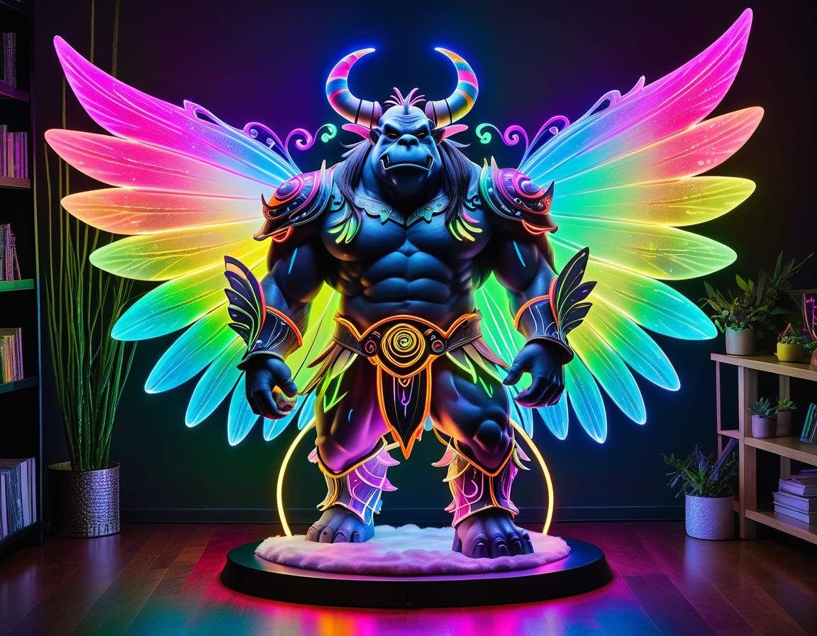 Horned winged Ogre - AI Generated Artwork - NightCafe Creator