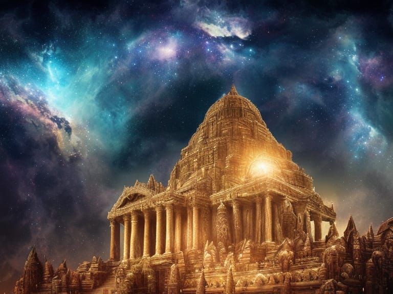 Cosmic Temple - AI Generated Artwork - NightCafe Creator