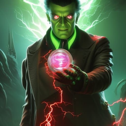 Frankenstein's Monster meets Nikola Tesla - AI Generated Artwork ...