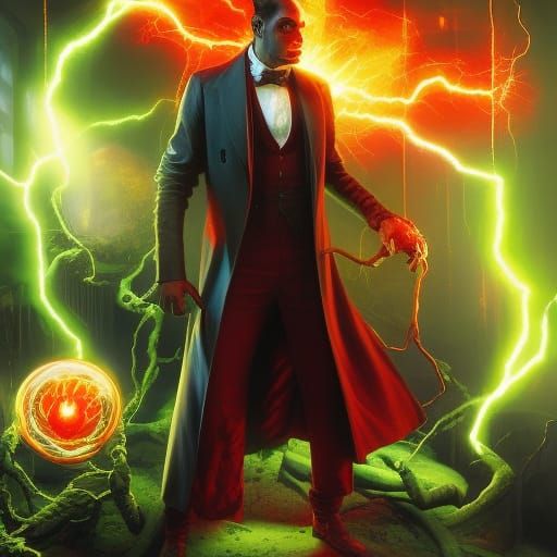 Frankenstein's Monster meets Nikola Tesla - AI Generated Artwork ...