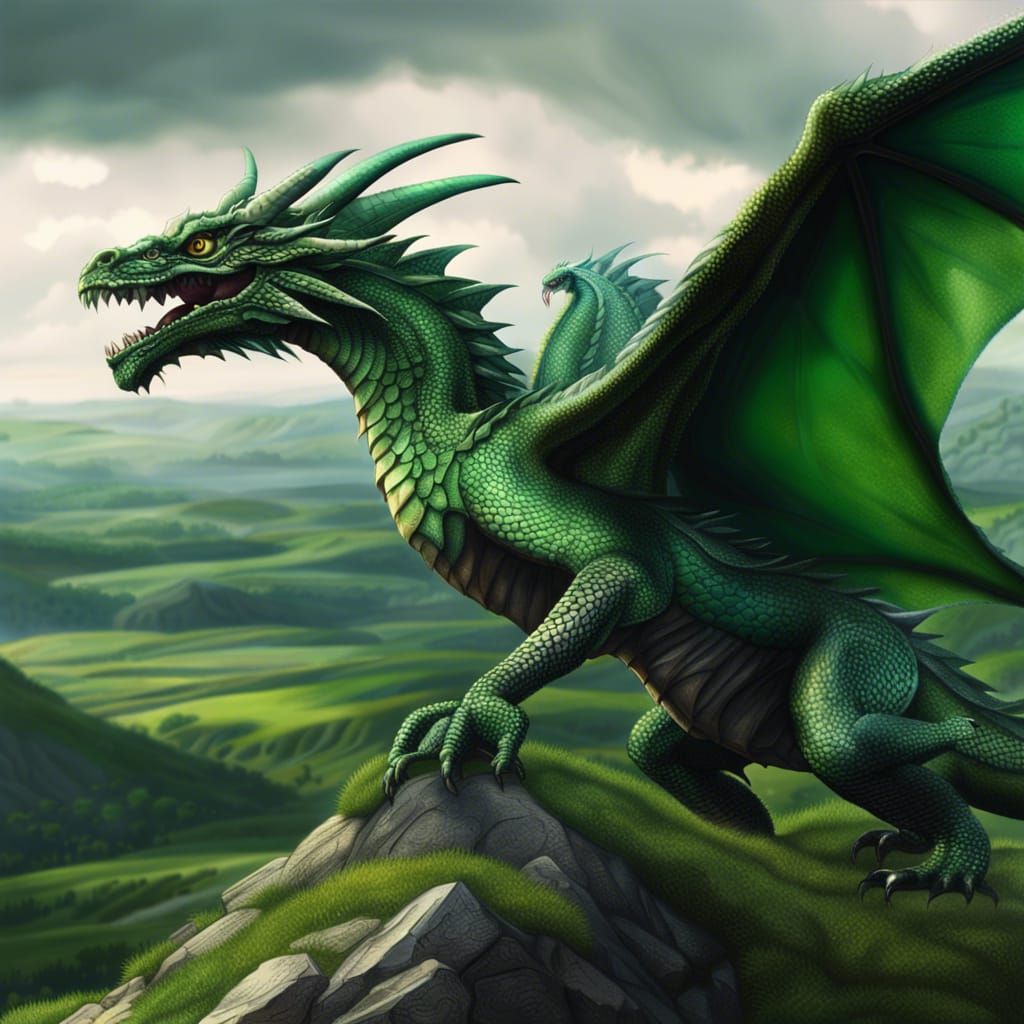 insanely detailed realistic dragon sharp prismatic eye, flying over ...