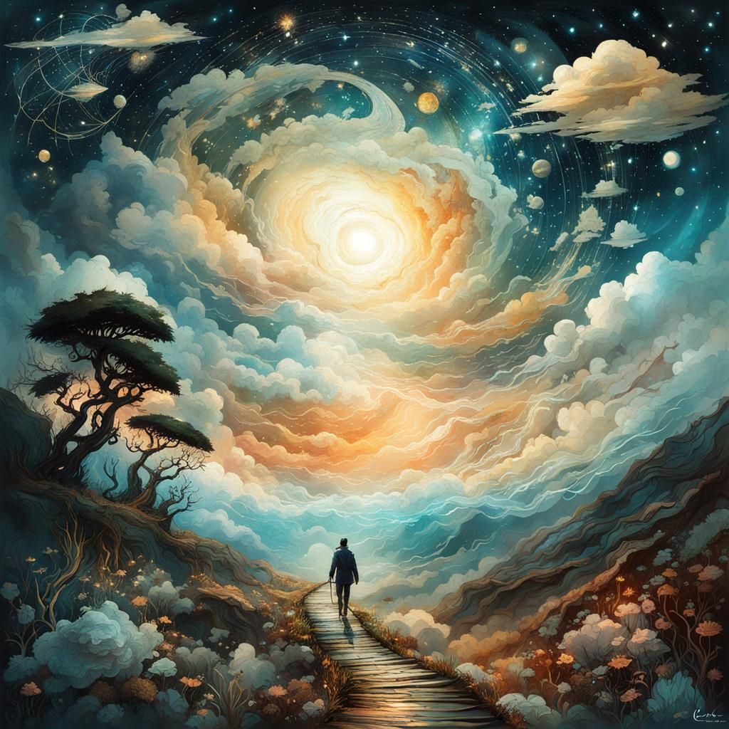 A path to Fantasy worlds - AI Generated Artwork - NightCafe Creator