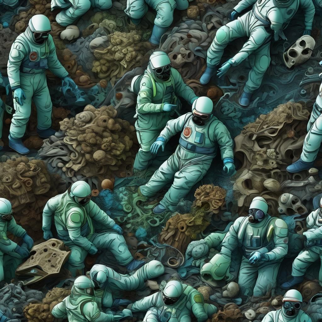 Crime Scene Art with Macabre Body Parts and Decayi... - AI Art