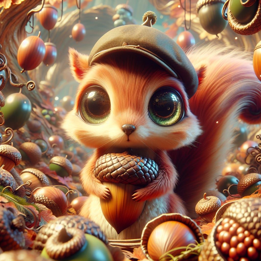 Nut collector - AI Generated Artwork - NightCafe Creator