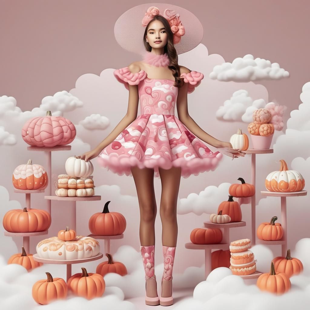 Shades Of Pink Mini Evening Dress Realistic & Creative. Redone. - AI ...