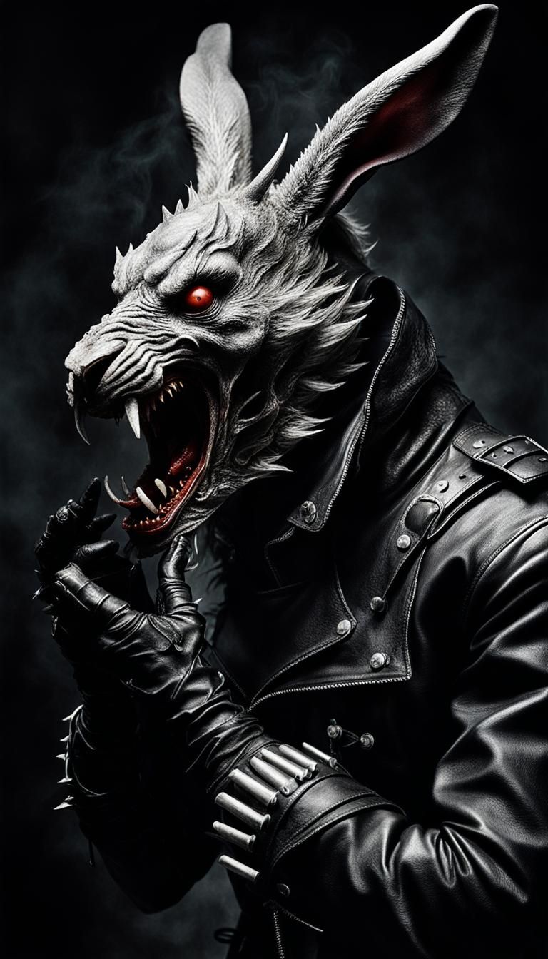 rabbit-headed demon 6 - AI Generated Artwork - NightCafe Creator