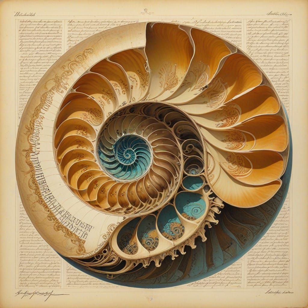 the perfect spiral of a nautilus - Intricate Nautilus Shell ...