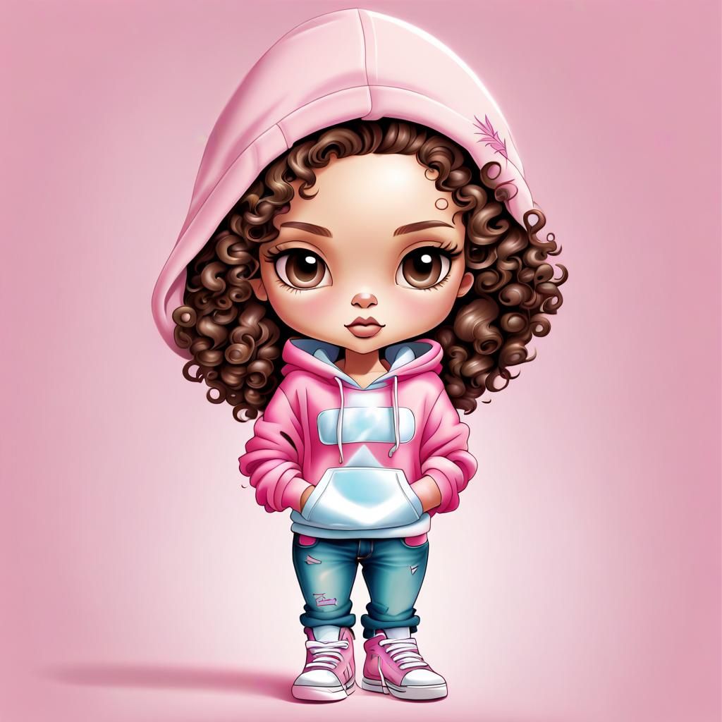 airbrush illustration of a white woman with a light skin tone, vol body ...