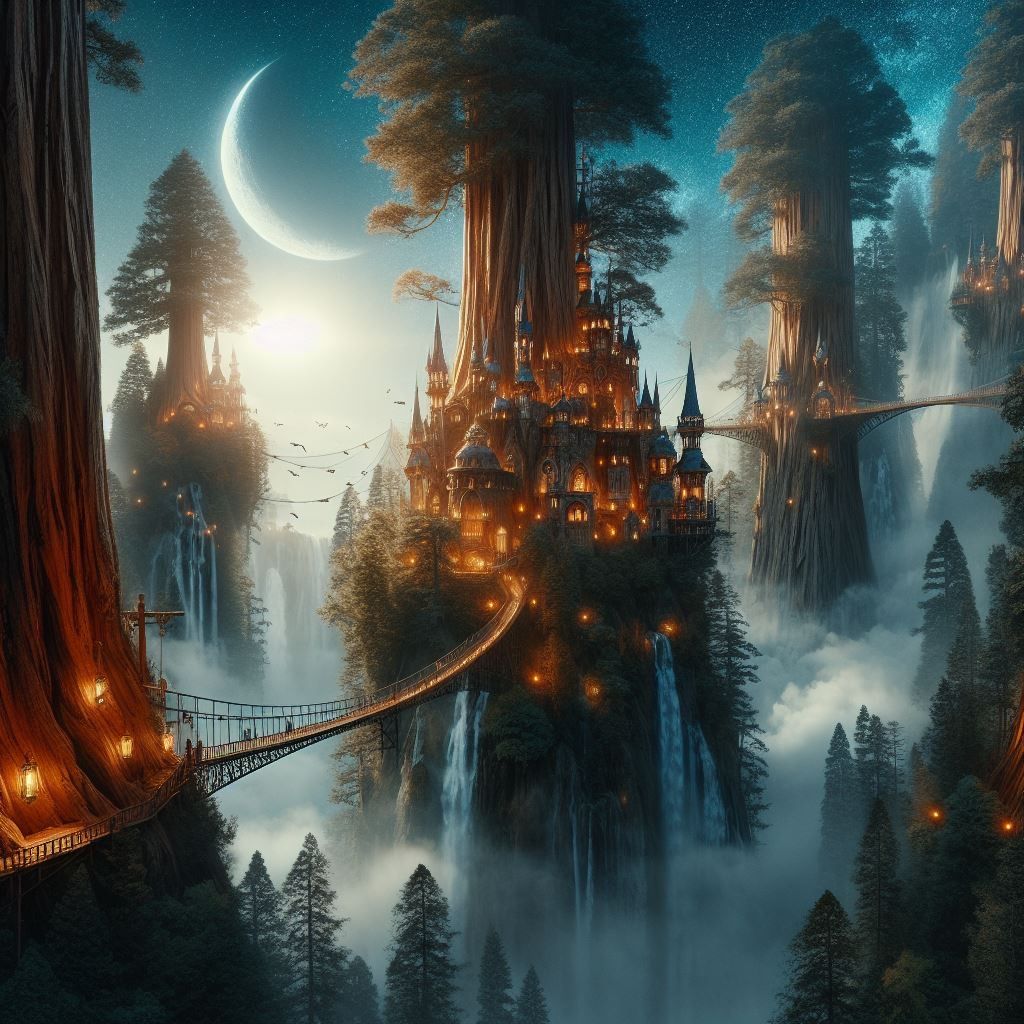 Treehouse village - AI Generated Artwork - NightCafe Creator