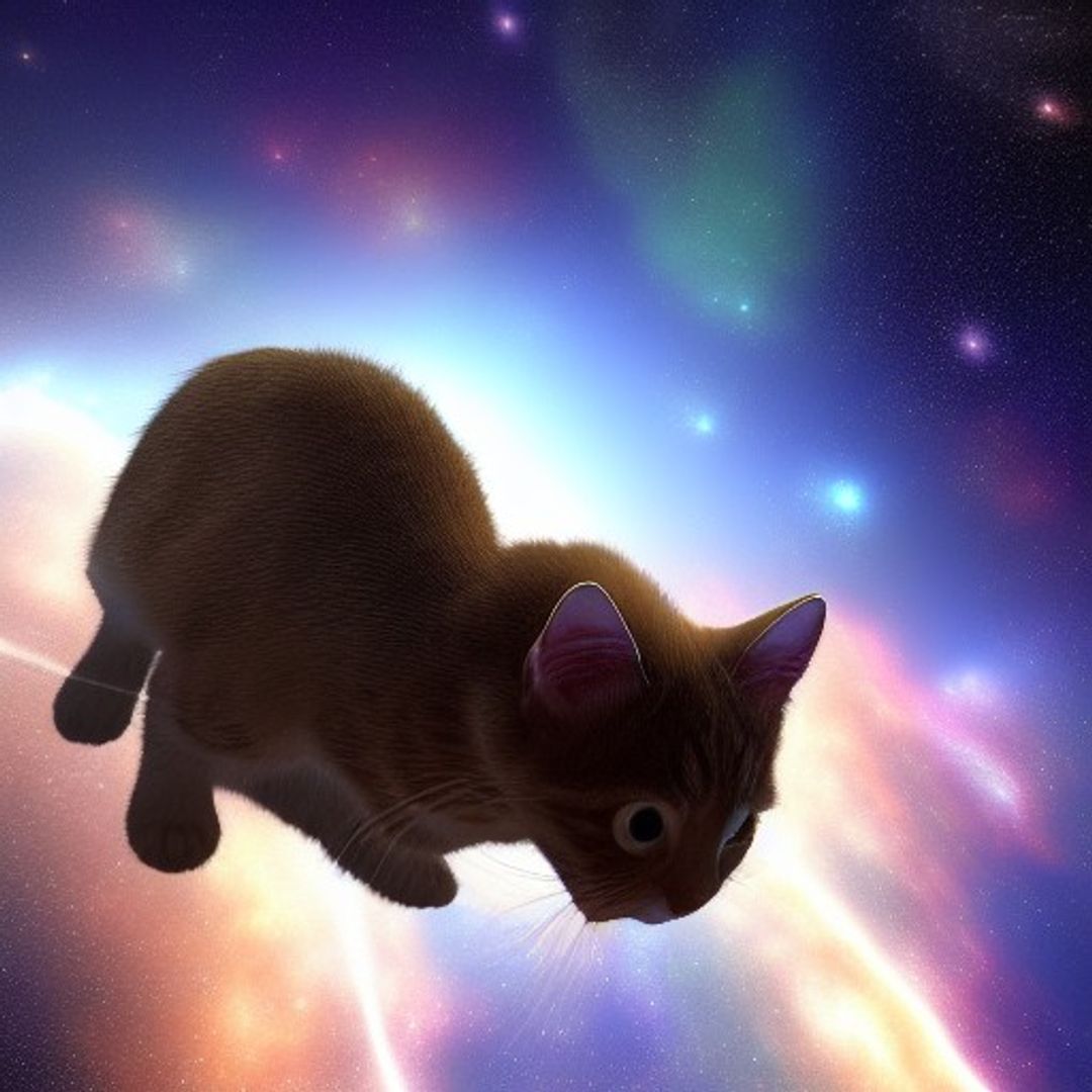 Confused space kitten - AI Generated Artwork - NightCafe Creator