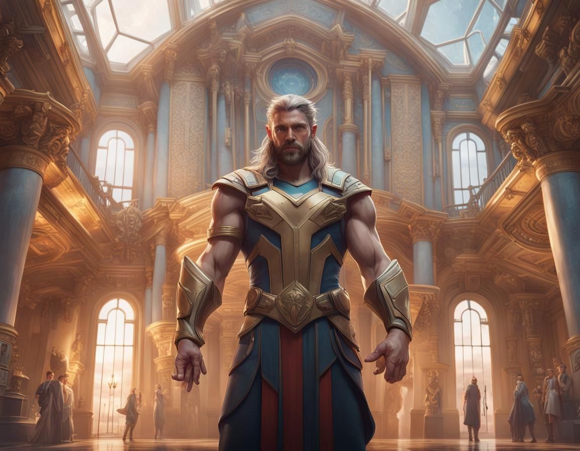 Thor as king of New Asgard. - AI Generated Artwork - NightCafe Creator