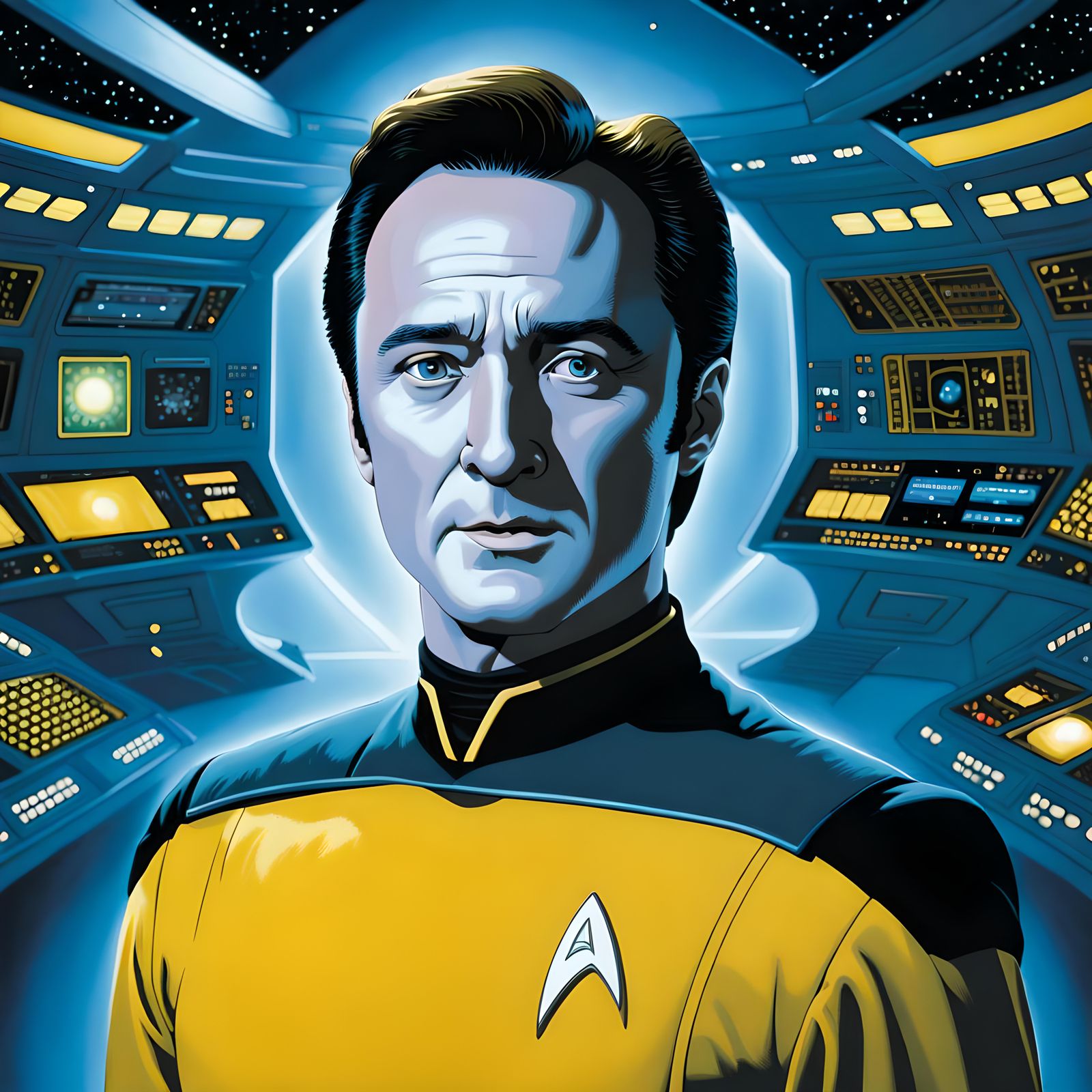 Android Data fron Star Trek The Next Generation - AI Generated Artwork ...