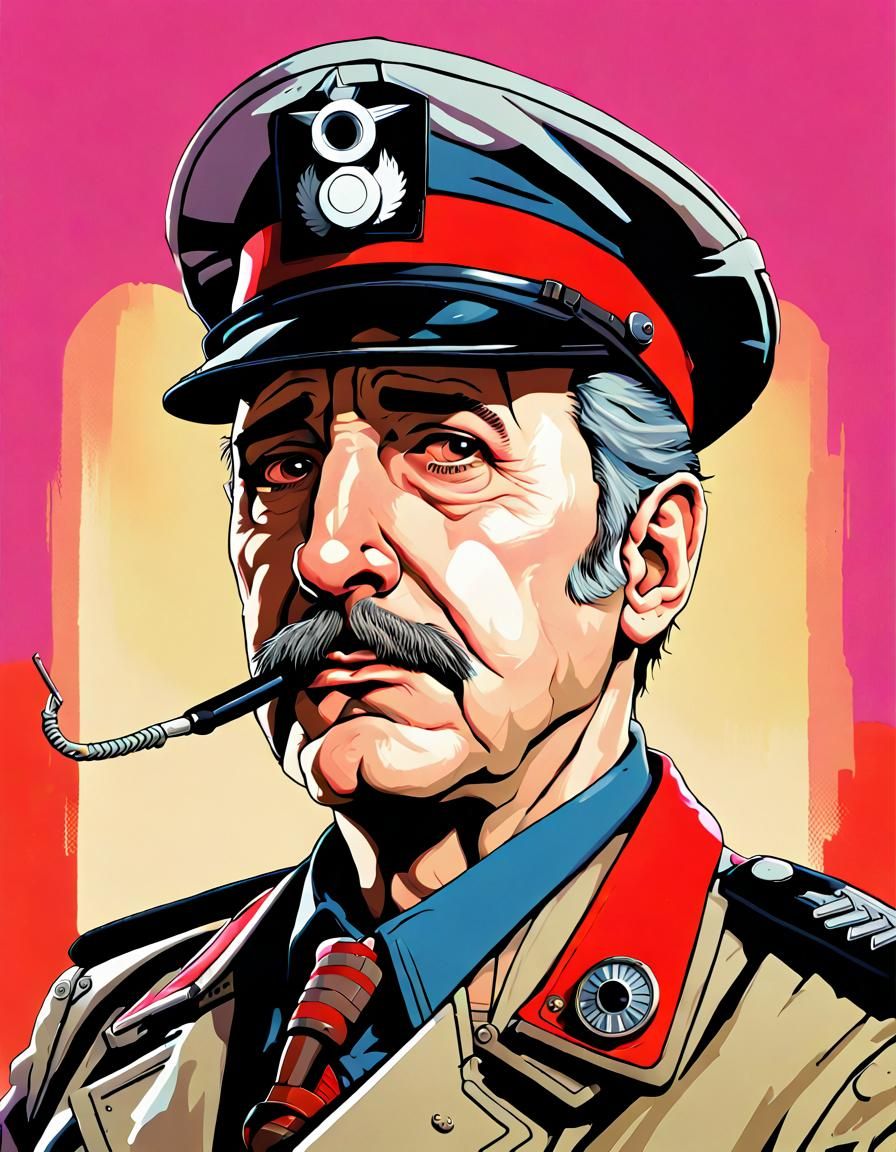 Editorial portrait of nicholas courtney as Brigadier Lethbridge-Stewart ...