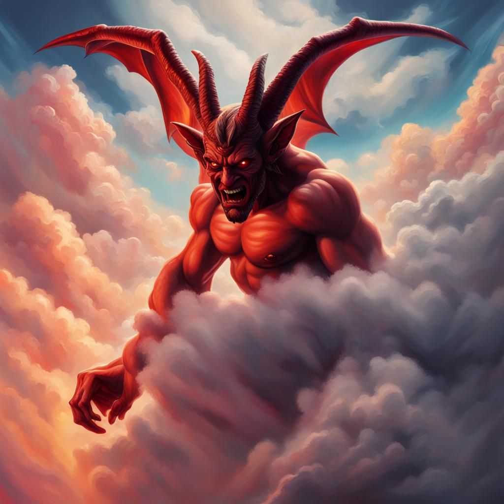 Satan’s Skyward Dominion - AI Generated Artwork - NightCafe Creator