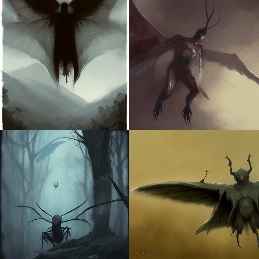 mothman sleeping - AI Generated Artwork - NightCafe Creator