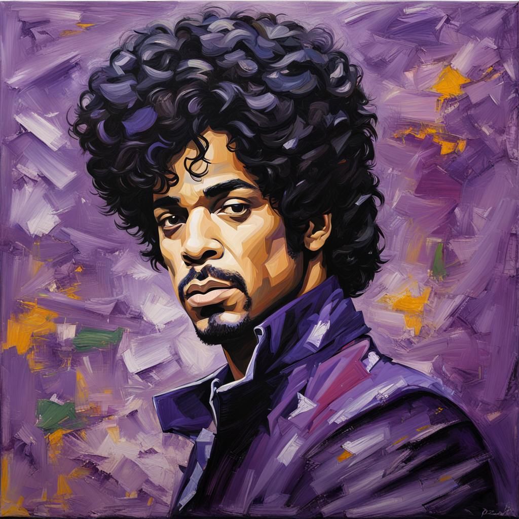 Portrait of the artist Symbol formerly known as Prince - AI Generated ...