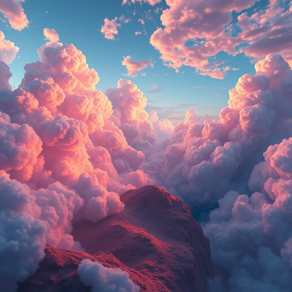 heaven - Dreamy Whimsical Cloudscape in Vast Fantasy Realm