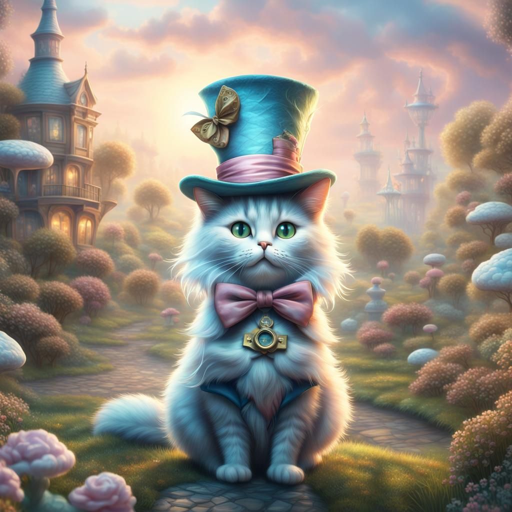Mad Hatter Cat - AI Generated Artwork - NightCafe Creator