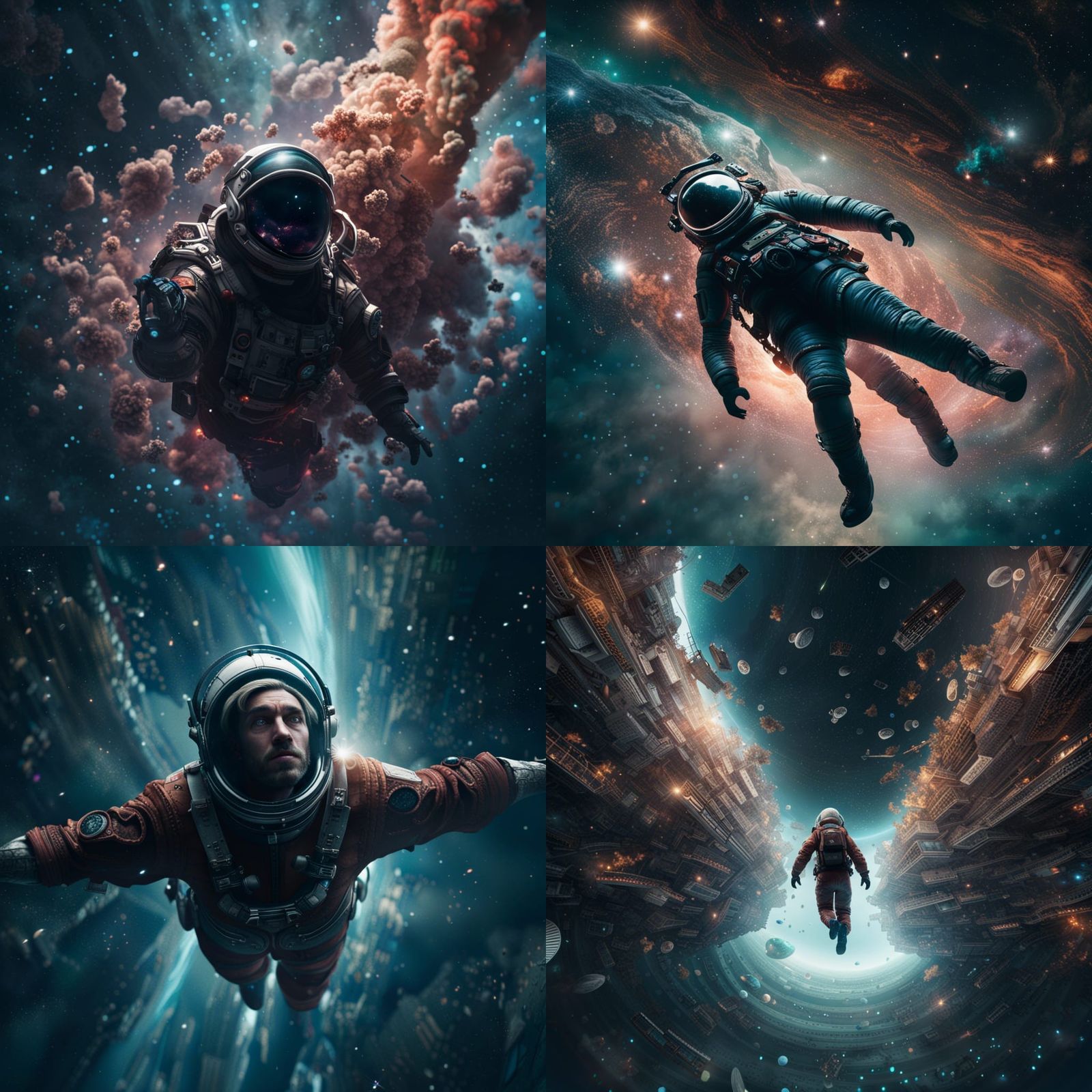 Person floating through space - AI Generated Artwork - NightCafe Creator