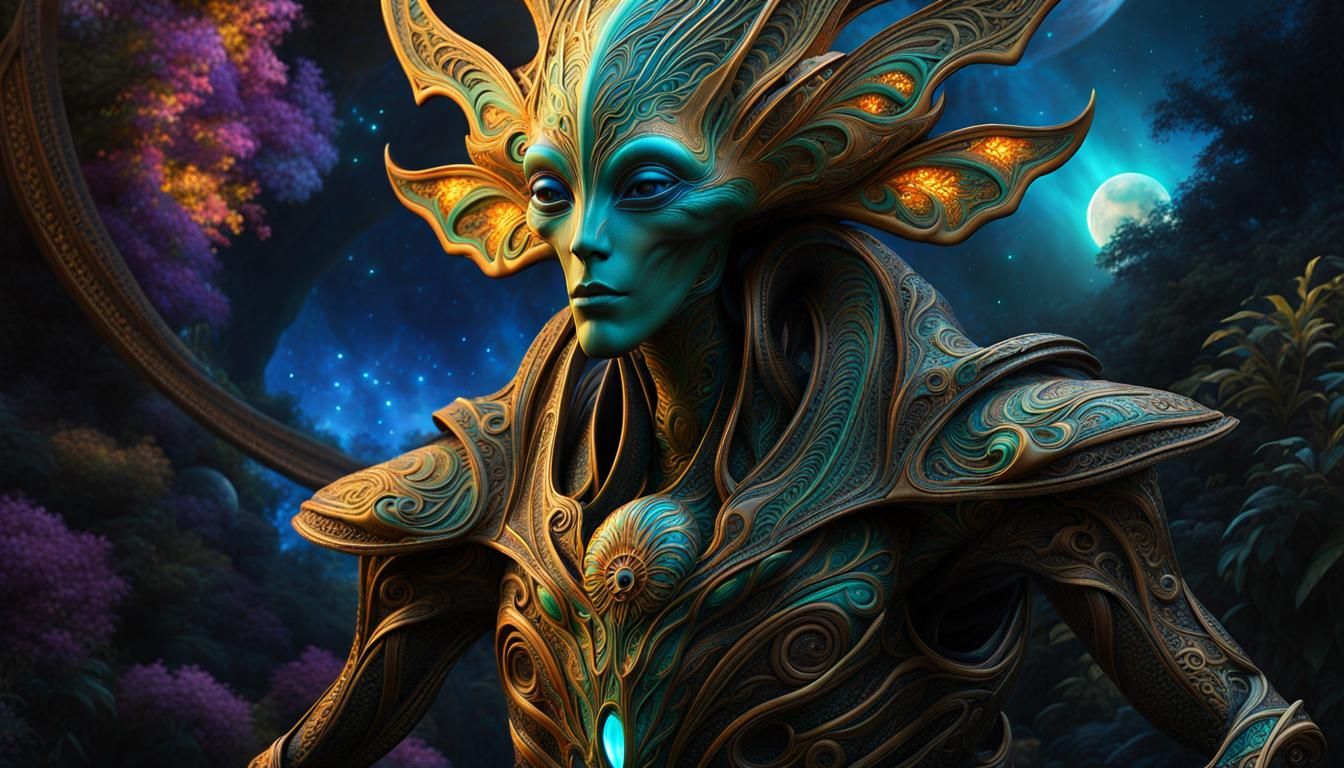 handsome extraterrestrial alien that has ever been seen, a being of ...