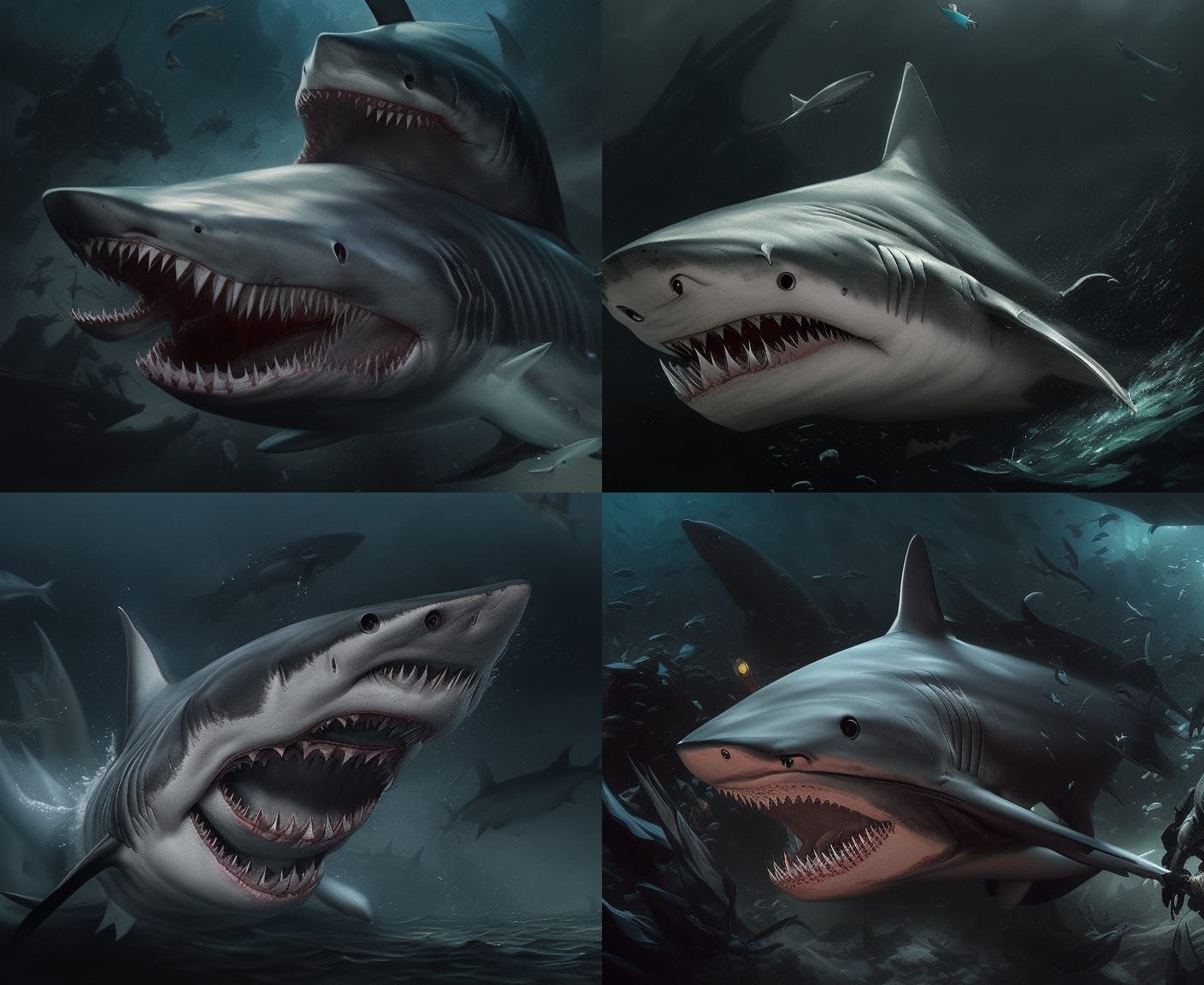mutant sharks - AI Generated Artwork - NightCafe Creator
