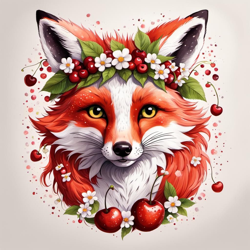 Cherry Fox V2 - AI Generated Artwork - NightCafe Creator