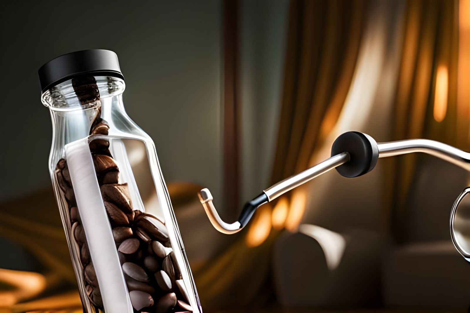 Hooked up to a Coffee IV Bottle, intricate details, HDR, beautifully ...