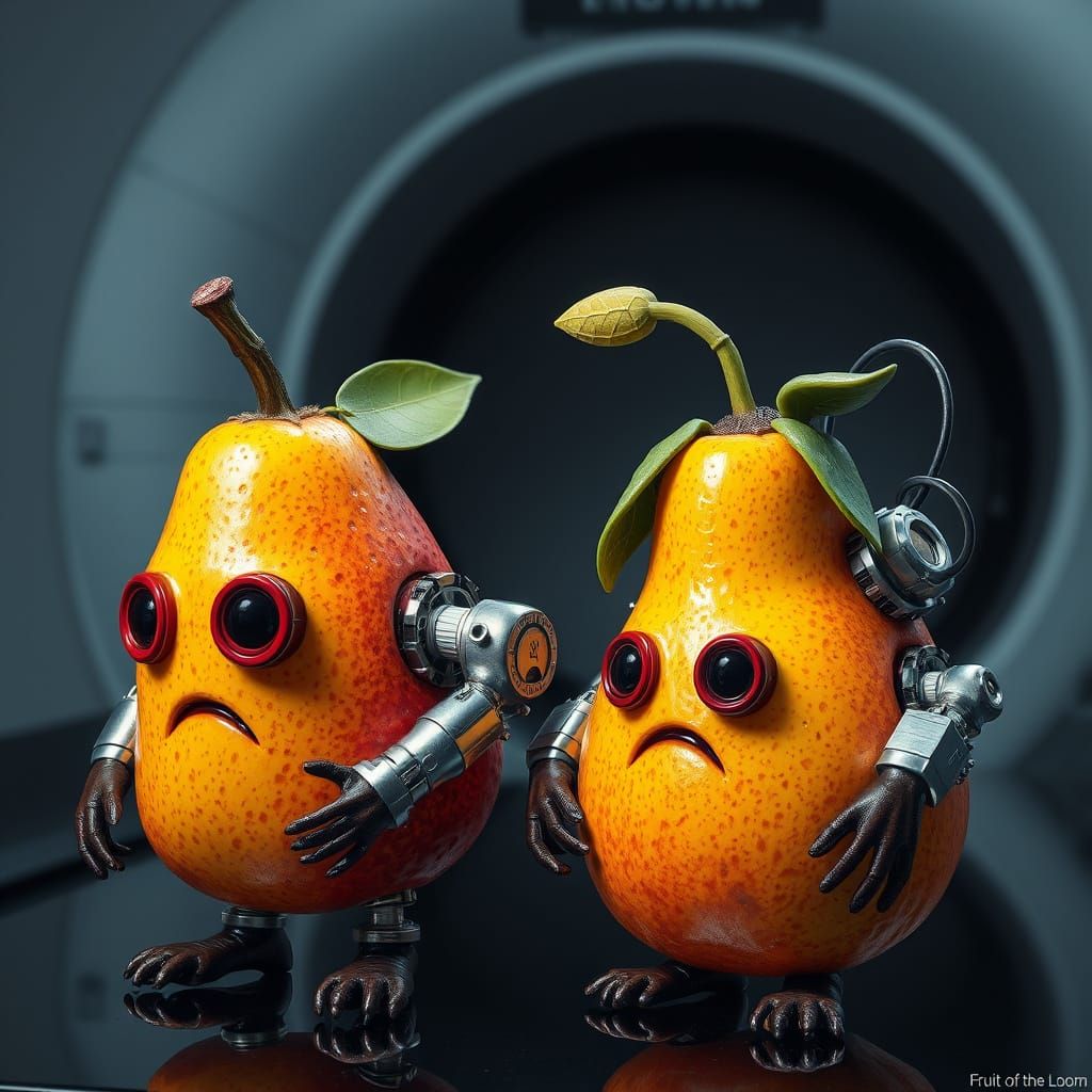 Hyper-Realistic Biomechanical Fruit of the Loom Ch... - AI Art