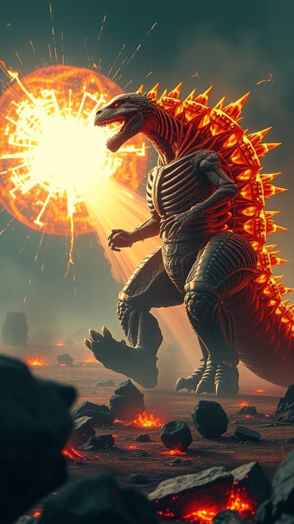 First Impact - Cosmic Godzilla Confronts Celestial Entity in...