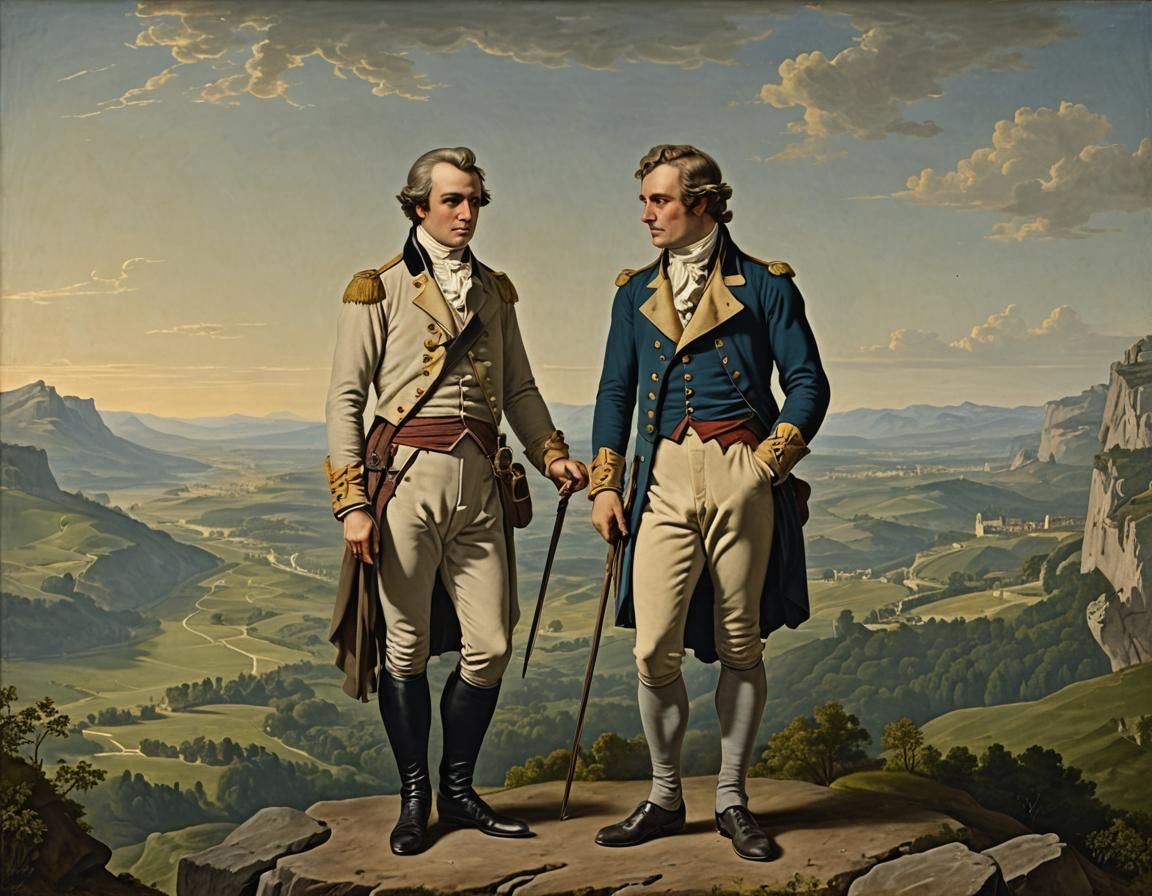 A master and apprentice standing side by side. - AI Generated Artwork ...