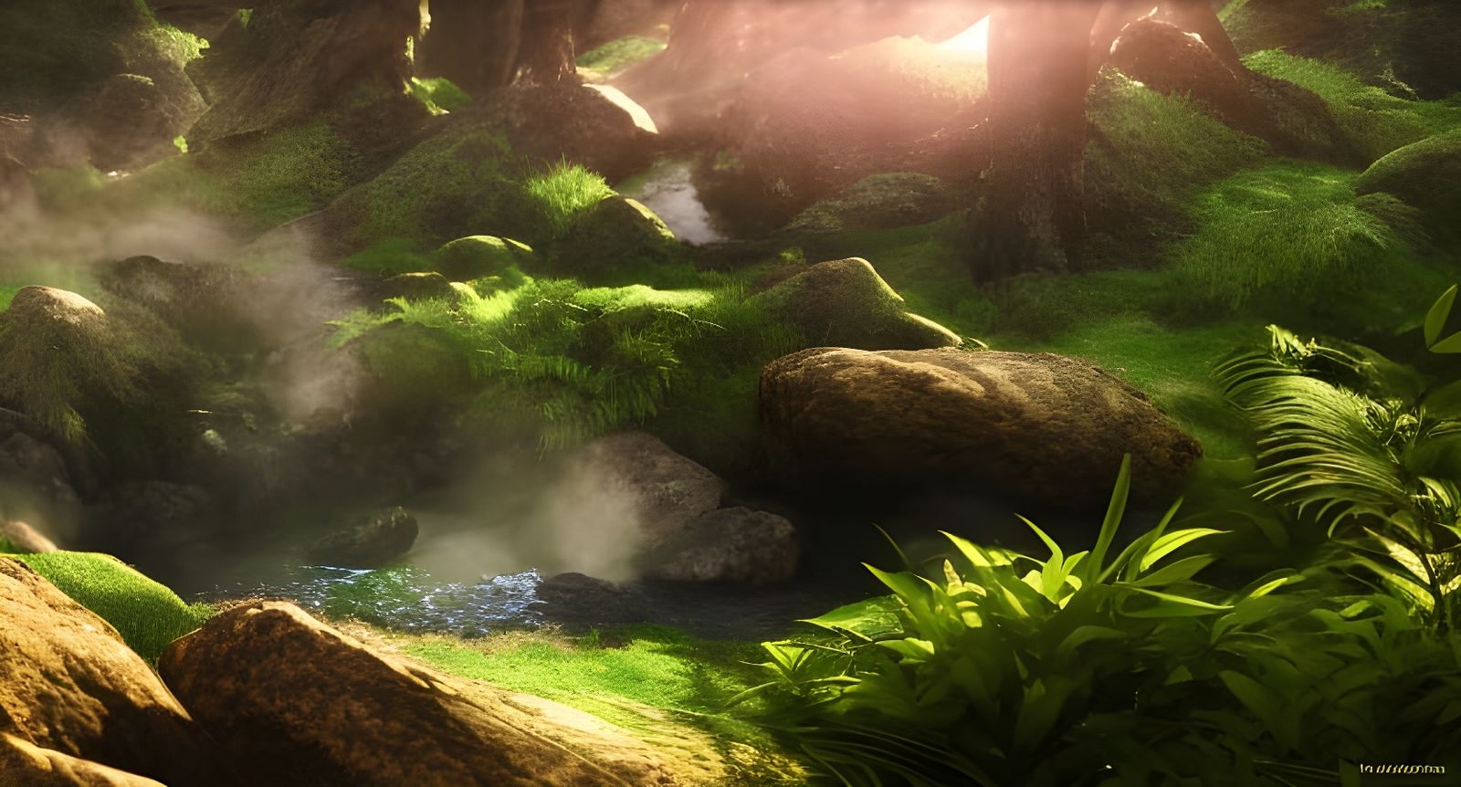 Hot water spring 1-4 - AI Generated Artwork - NightCafe Creator