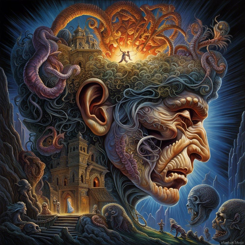 "Brain Damage" horror by Josephine Wall Kelly Freas Killian Eng: dark ...
