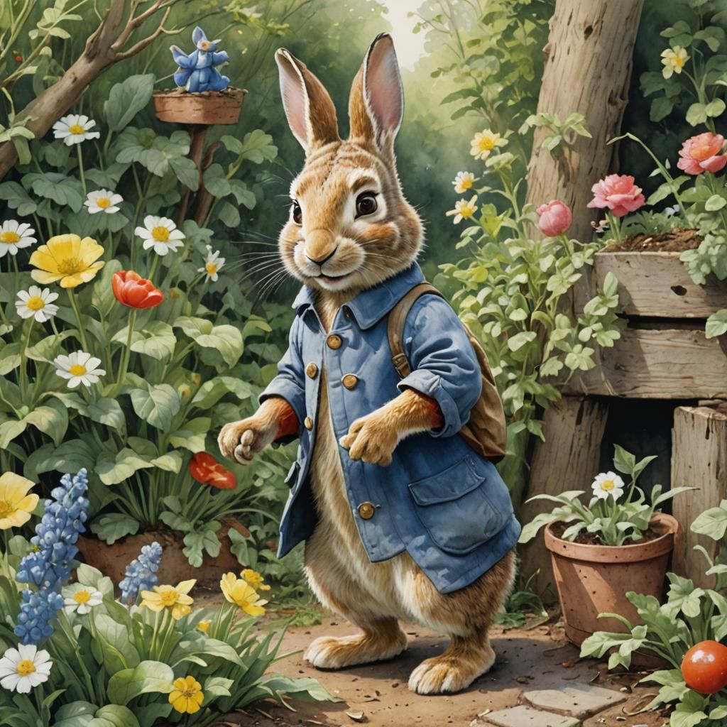 Hyper detailed,Peter rabbit,story illustration style,watercolour - AI ...