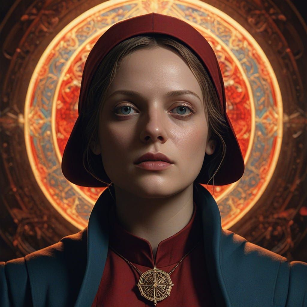 Elizabeth Moss as The Handmaid in a Hyper-Realisti... - AI Art