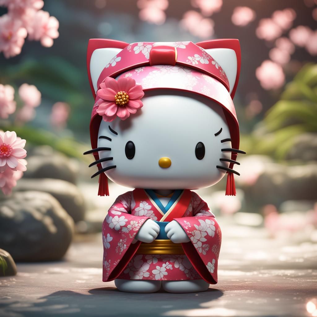 Hello Kitty Kimono - AI Generated Artwork - NightCafe Creator