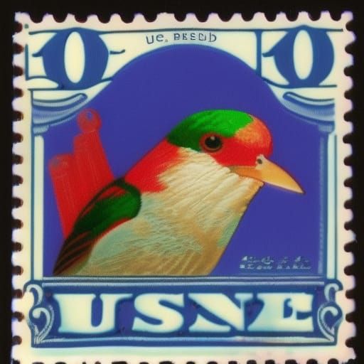 Postcard Stamp - AI Generated Artwork - NightCafe Creator