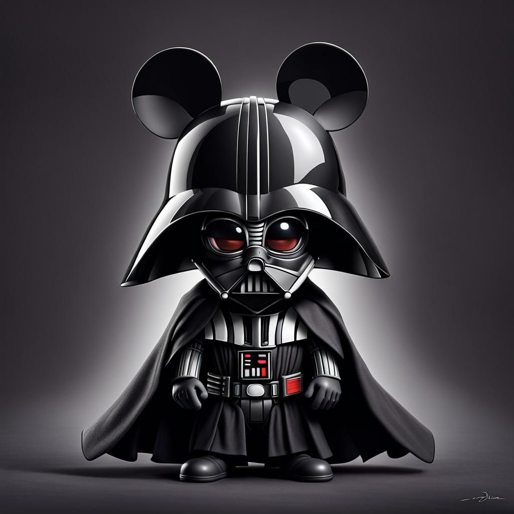 Mickey mouse wearing Darth Vader hat - AI Generated Artwork - NightCafe ...