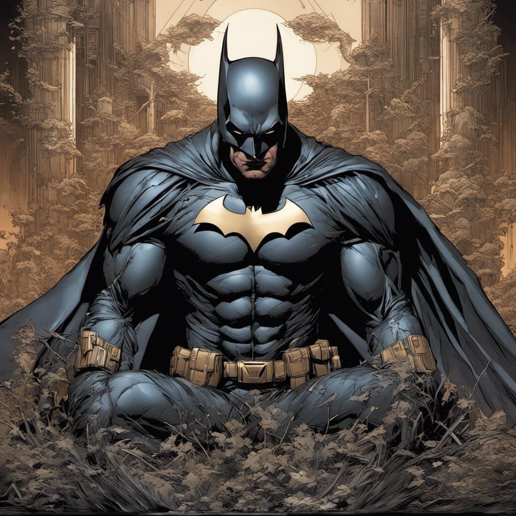 batman's meditation at the gotham-city basilica - AI Generated Artwork ...