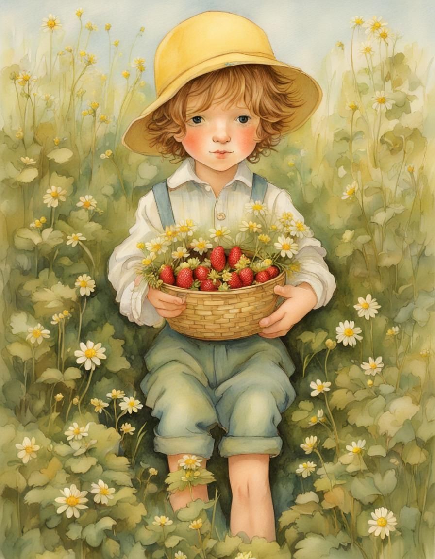 Strawberry Boy, v2 - AI Generated Artwork - NightCafe Creator