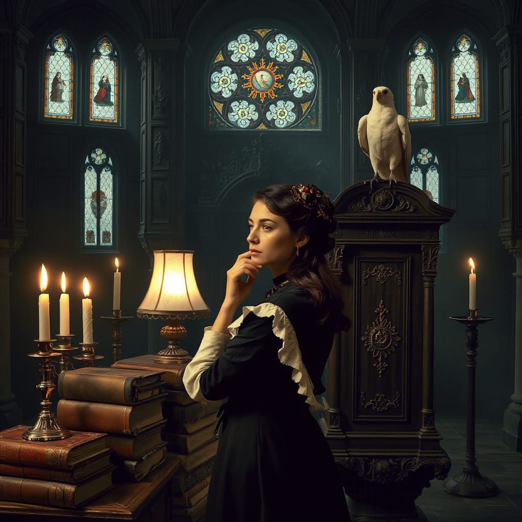 Apollo sent a white raven to spy on his lover, Coronis