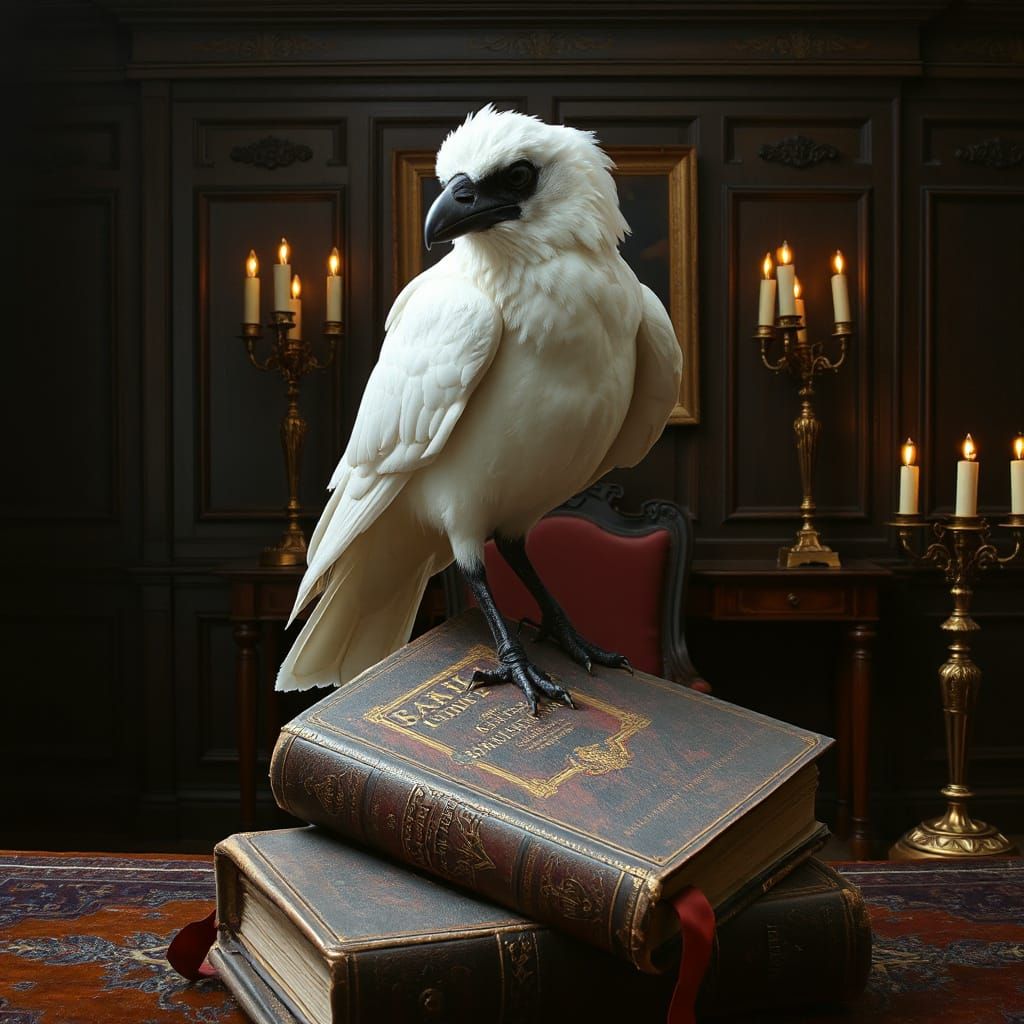 Apollo sent a white raven to spy on his lover, Coronis