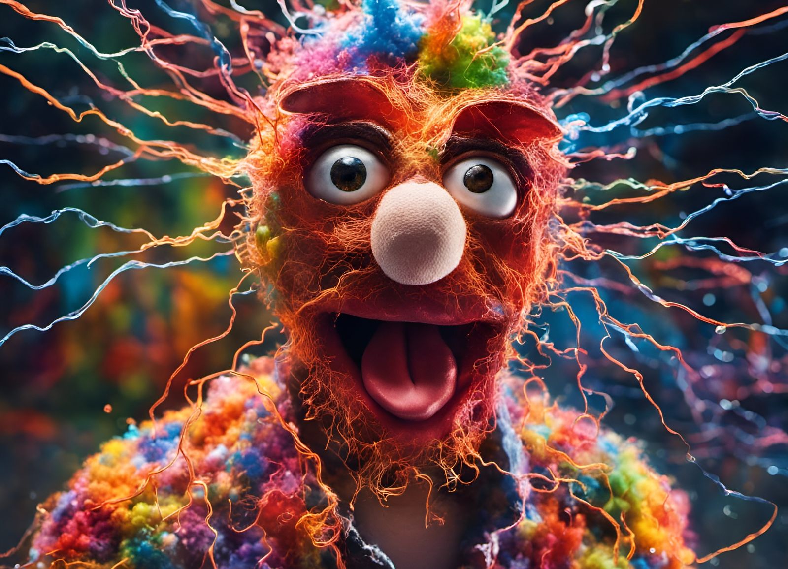 Exploding Muppets - AI Generated Artwork - NightCafe Creator